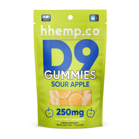 HHemp.co D9 Gummies 250MG (10ct)